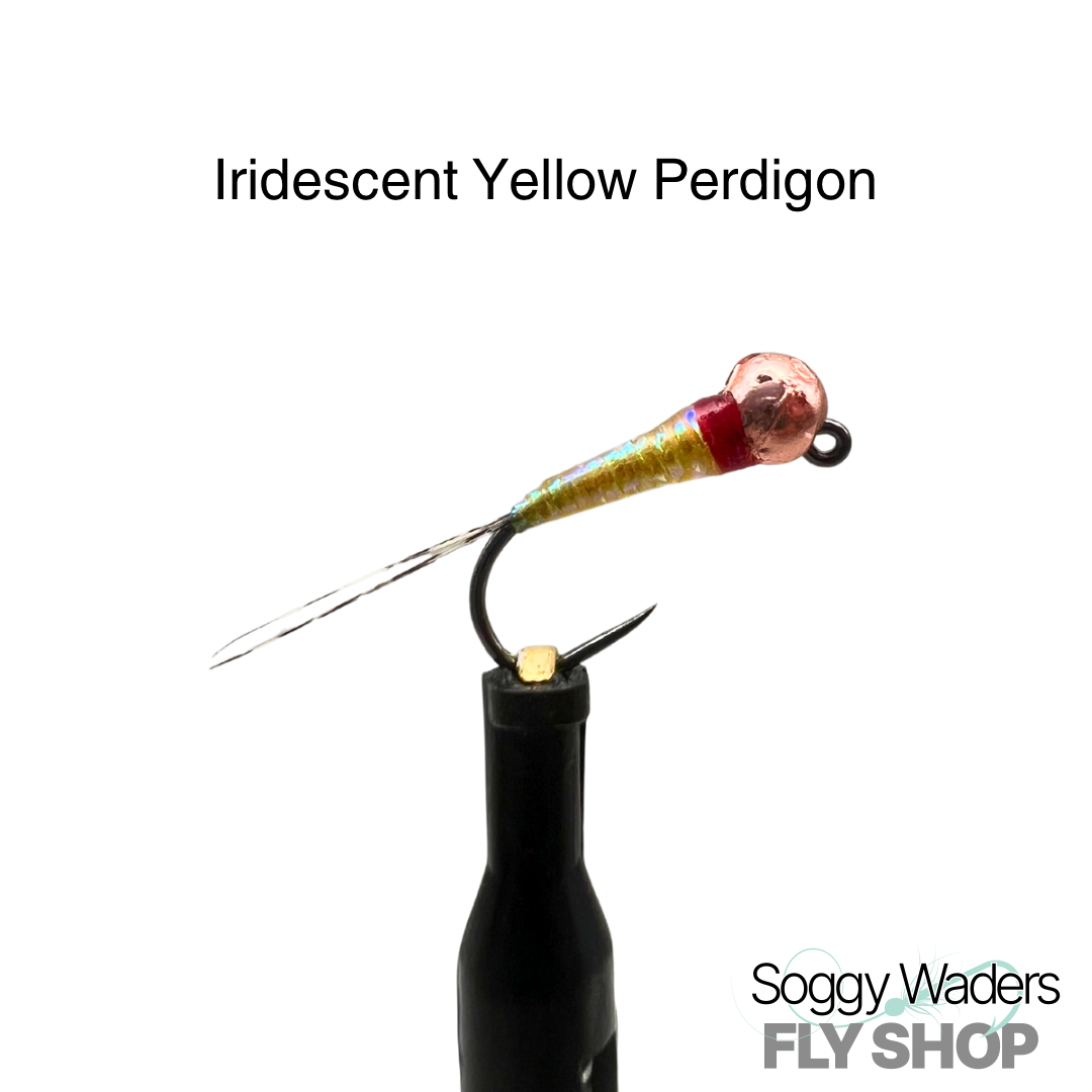Iridescent Yellow Perdigon - Soggy Waders Fly Shop